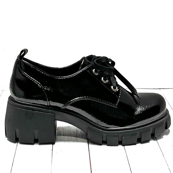 Shoes | New Women Black Lace Up Platform Oxford Ankle Boots | Poshmark